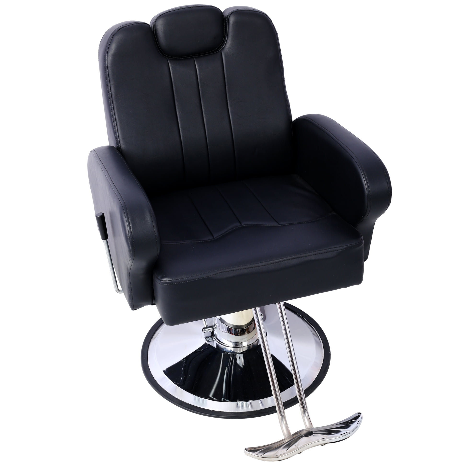 360° Swivel Barber Chair, Up to 135° Reclining for Hair Stylist, Height & Angle Adjustable All ...