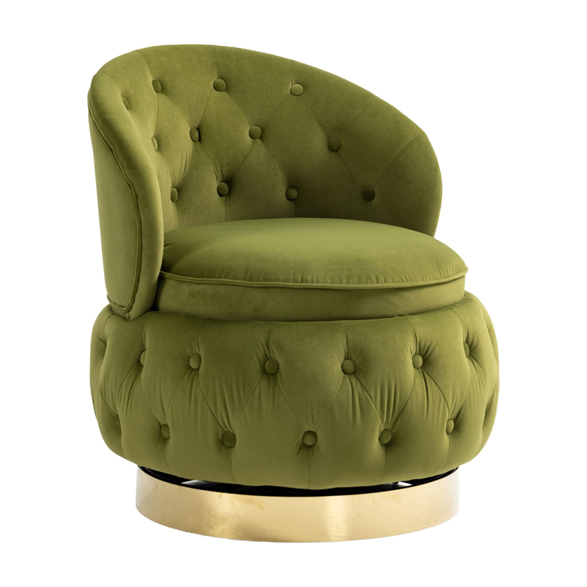 360 ° Swivel Cuddle Barrel Accent Chairs with Storage, Round Armchairs ...