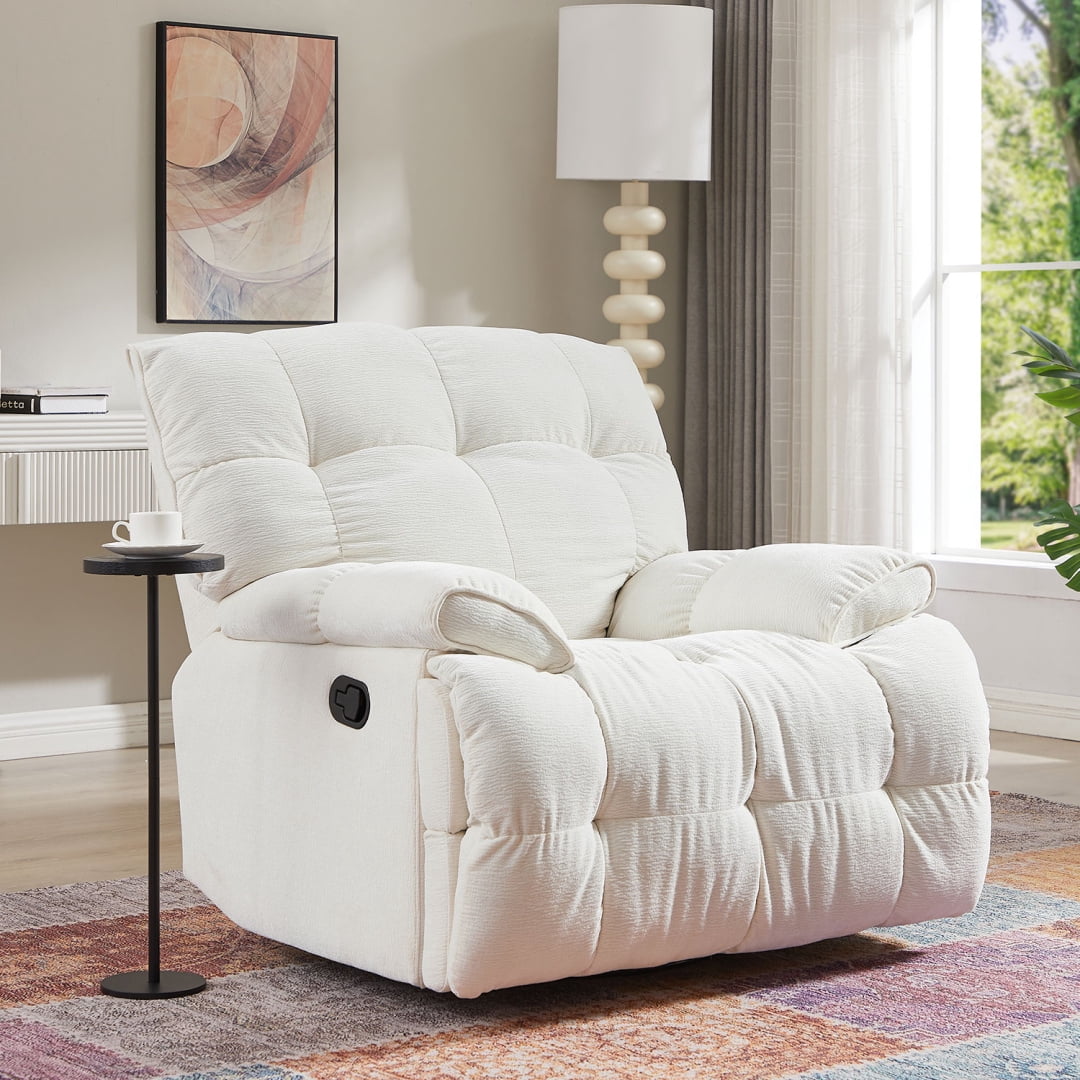 360 Swivel Fabric Single Sofa Chair, Power Recliner Chair with ...