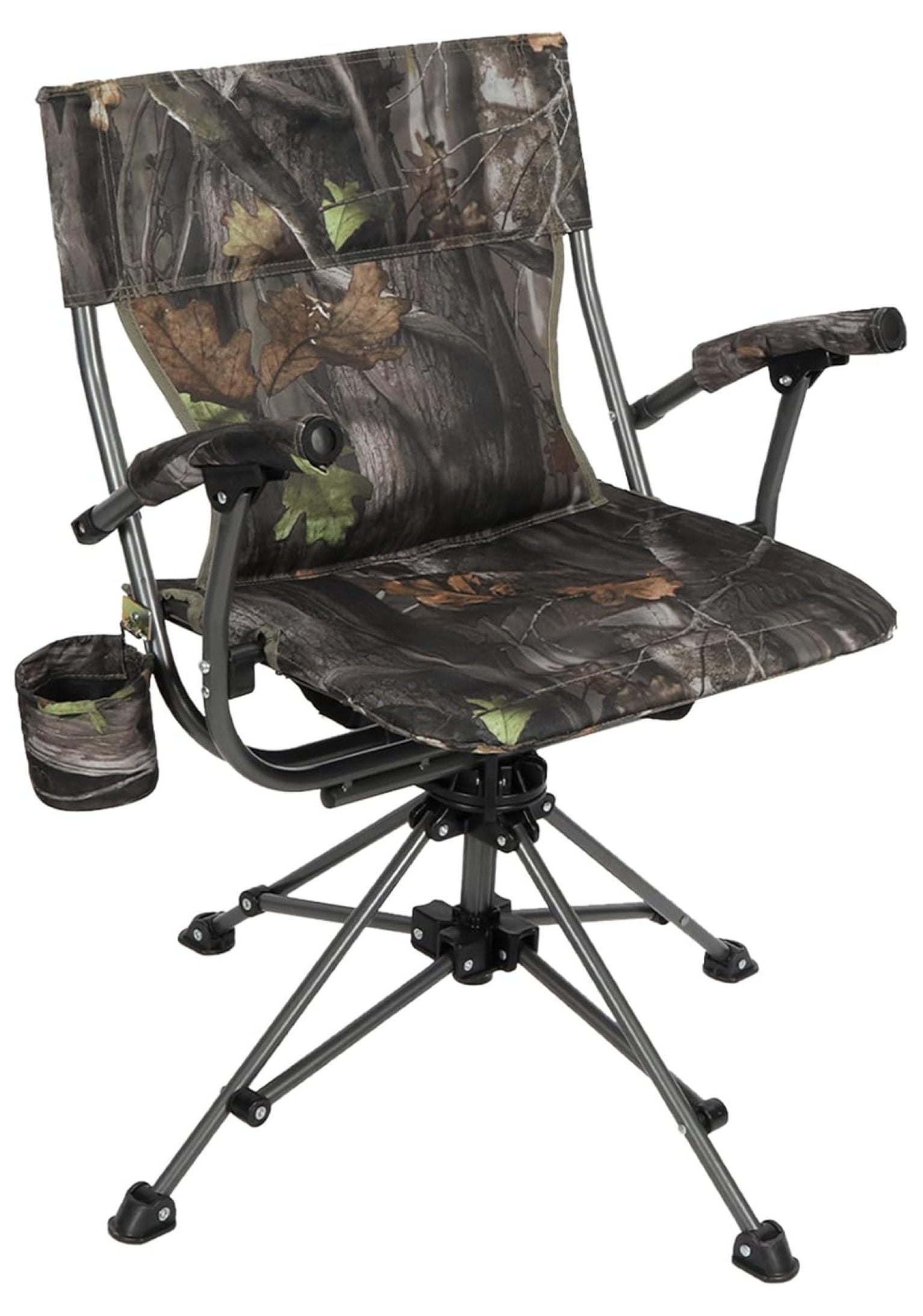 360° Swivel Hunting Chairs for Ground Blinds, Portable Folding Camo ...