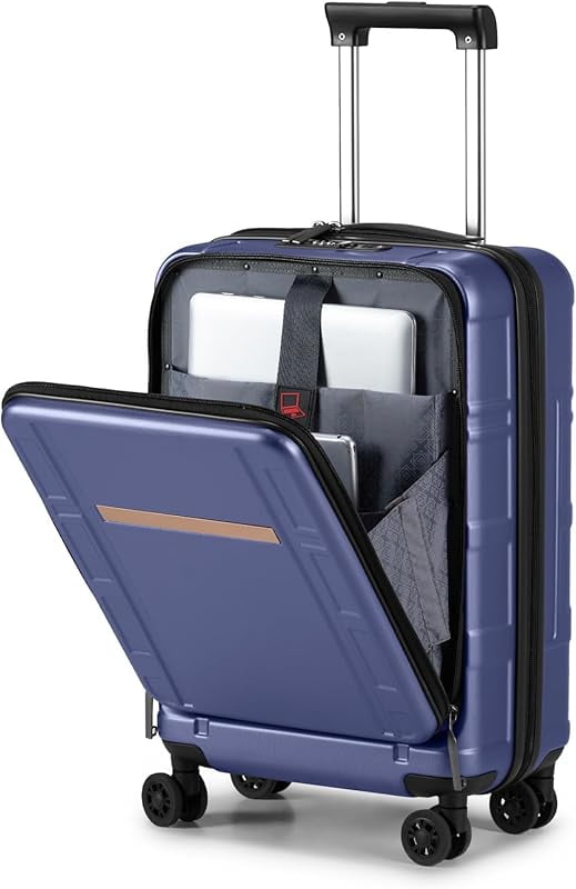 Carry on Luggage 22x14x9 Airline Approved, ABS+PC Hard Shell Suitcase ...