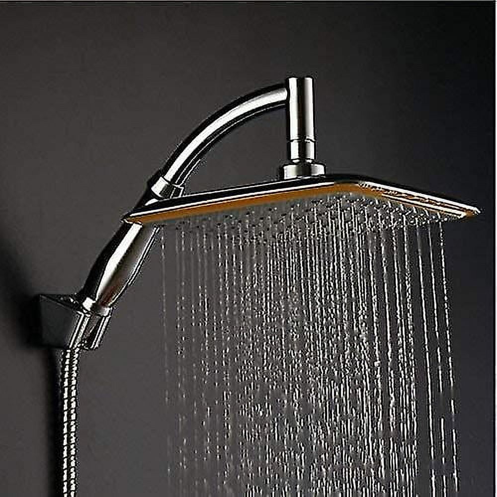 360 Swivel Joint 9 Inch Square Rainfall Overhead Shower Head - Walmart.com