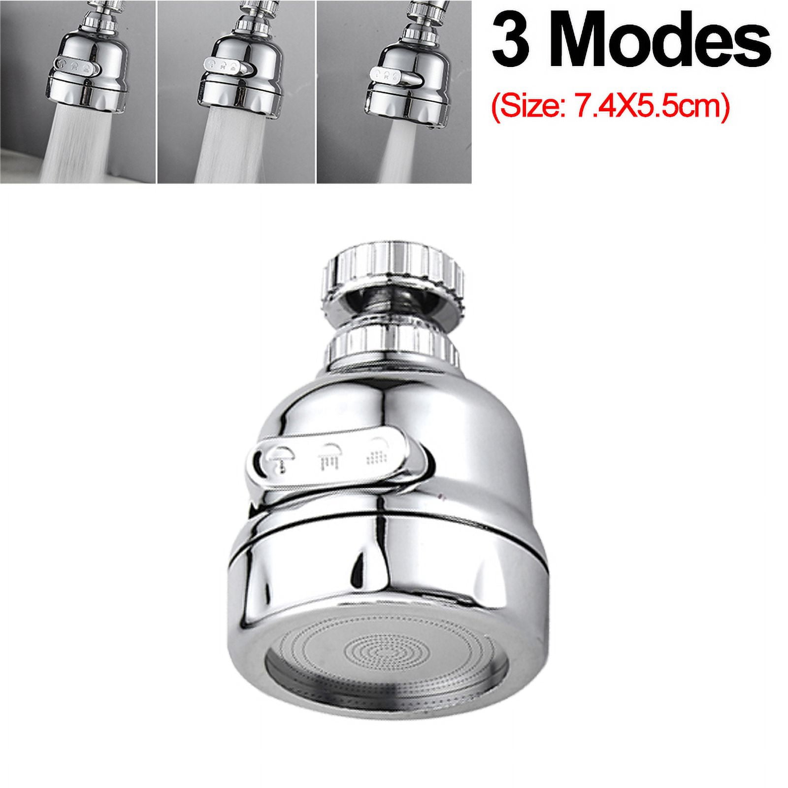 360掳 Swivel Kitchen Faucet Adapter 3 Modes Adjustable Faucet Sprayer ...