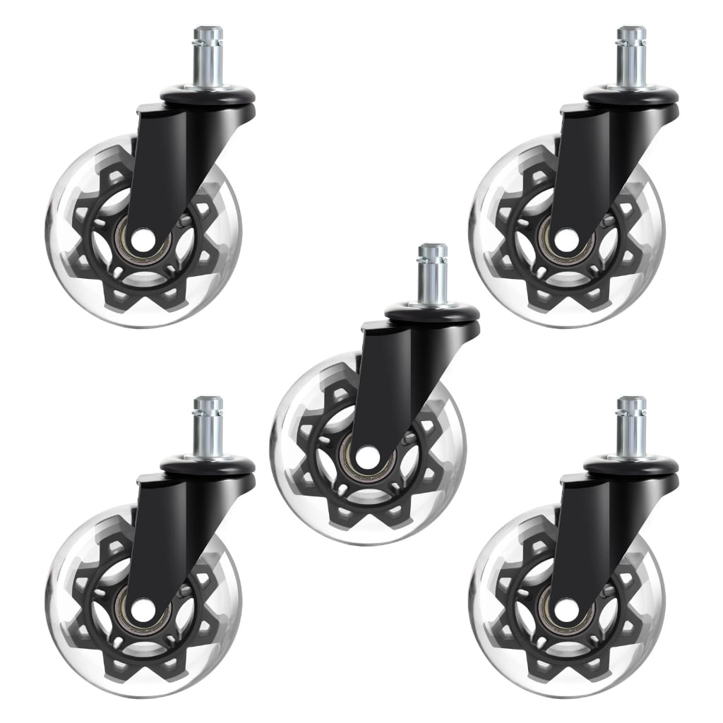 360 Swivel Office Chair Casters Heavy Duty Transparent Wheels Quiet ...