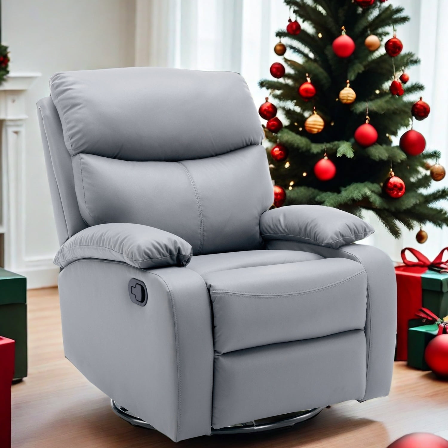 360° Swivel Rocker Recliner Chair with Adjustable Backrest Small ...