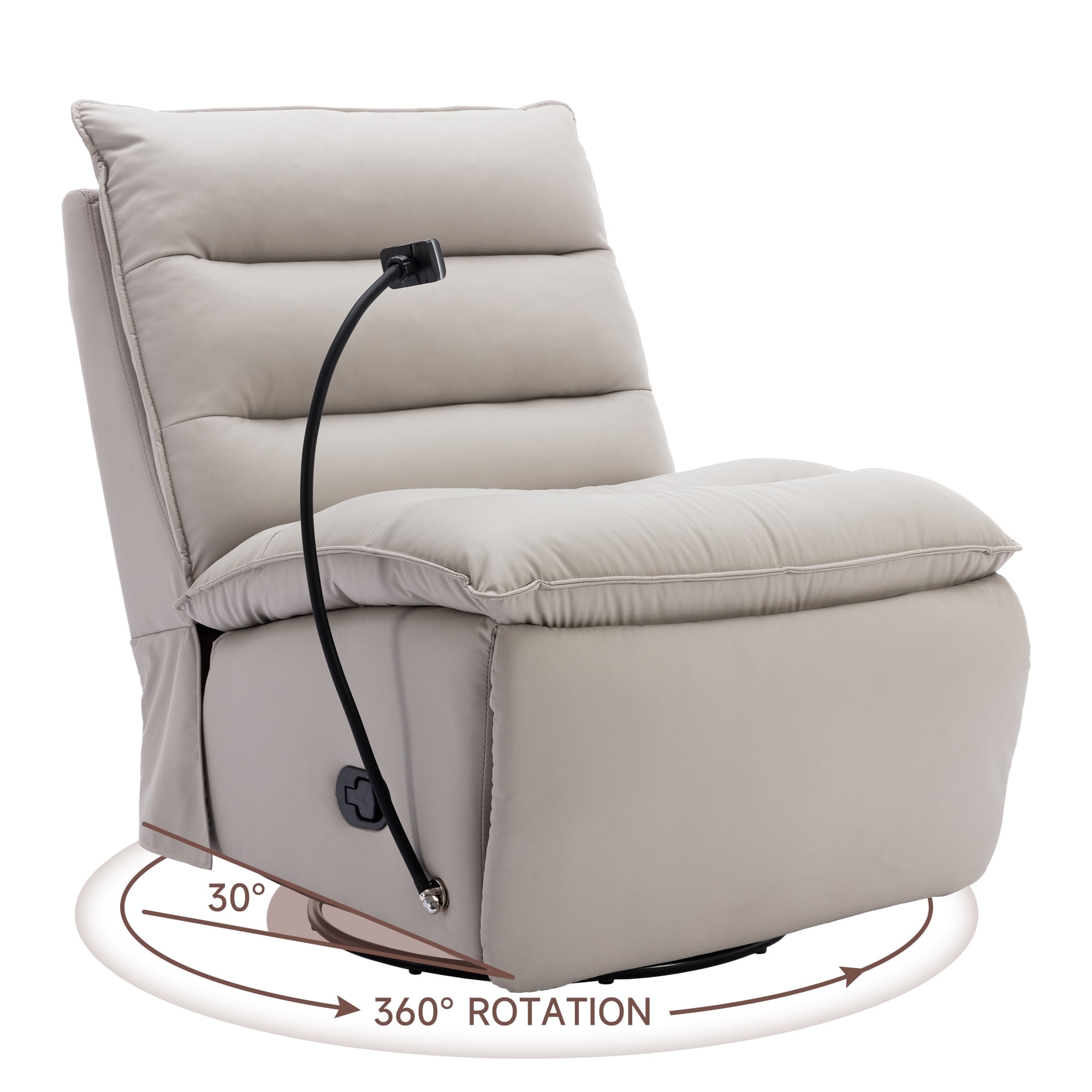 360° Swivel Rocking Recliner for Adults, Oversized Rocker Recliner ...