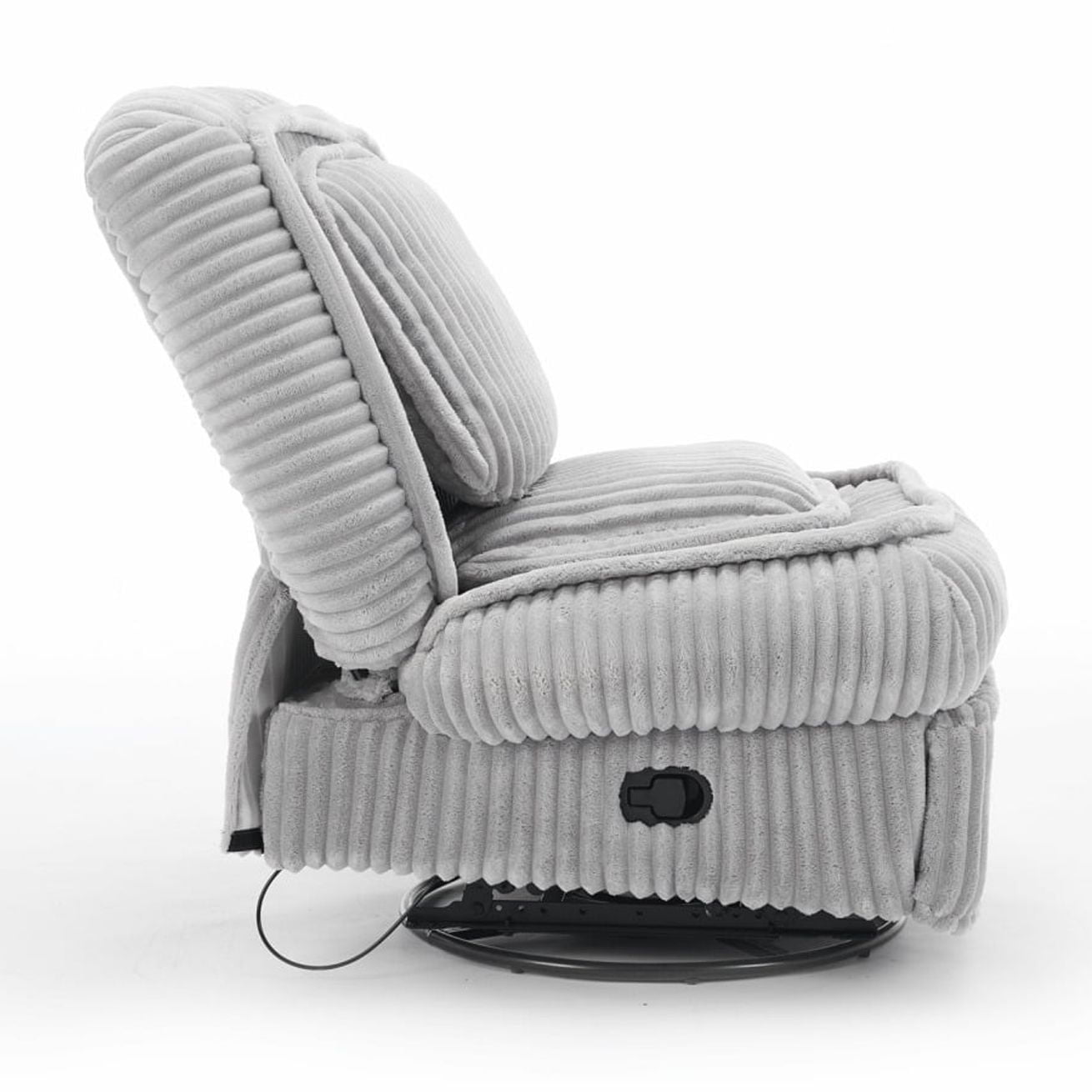 360° Swivel Rocking Recliner Chair with Adjustable Footrest, Footrest ...