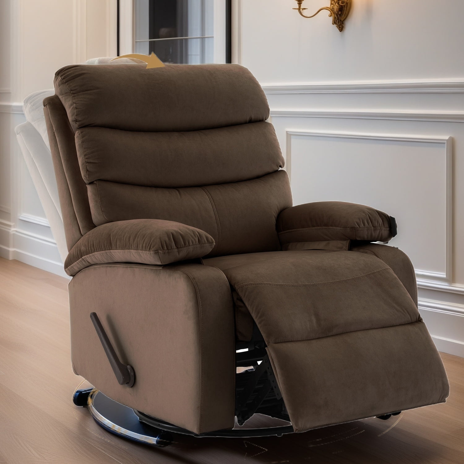360° Swivel Rocking Small Recliner Chair for Small Spaces, Swivel ...