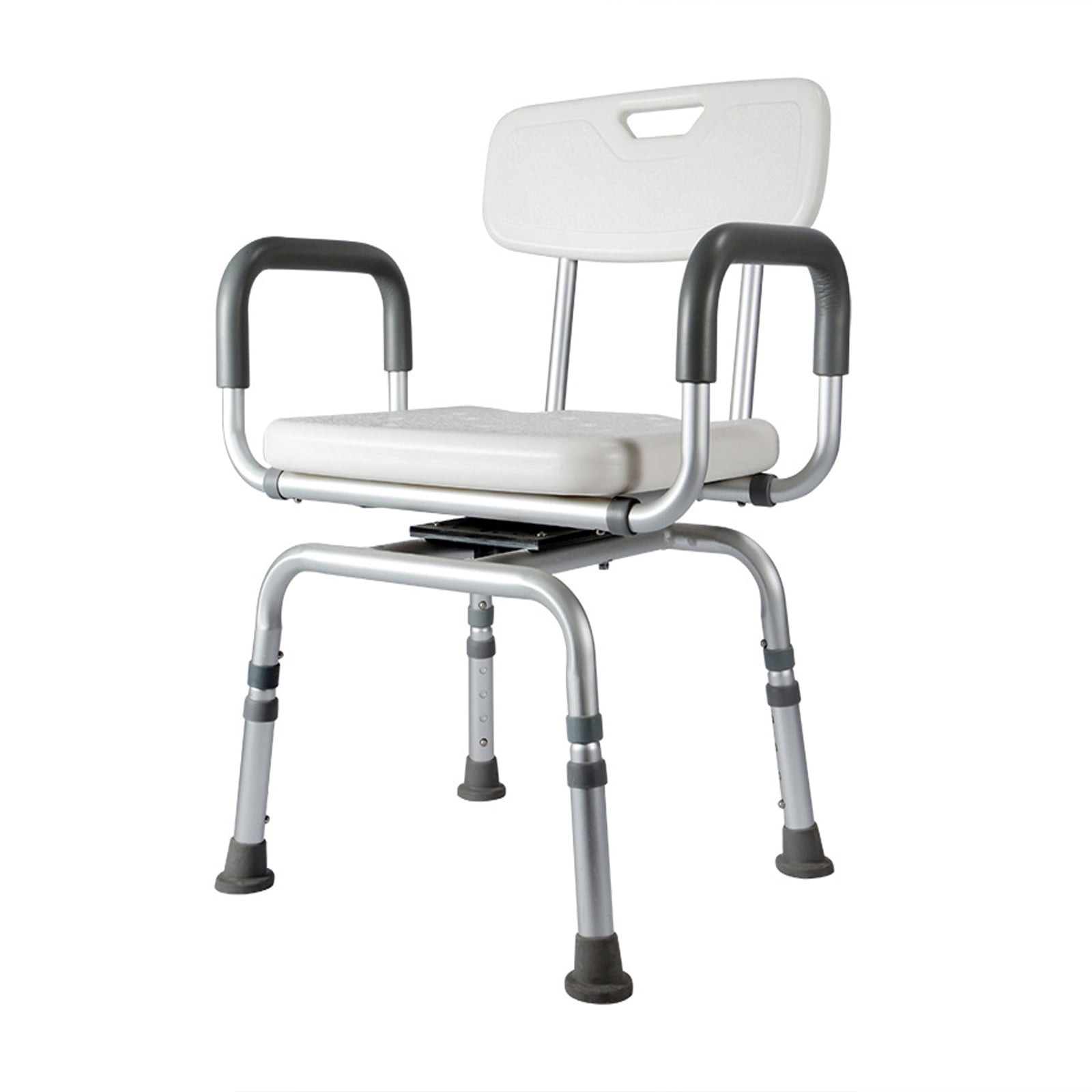 360° Swivel Shower Chair with Arms & Back - Adjustable Height Bath ...