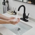 360° Swivel Single Handle Bathroom Faucet, Stainless Steel 1 Hole Sink ...