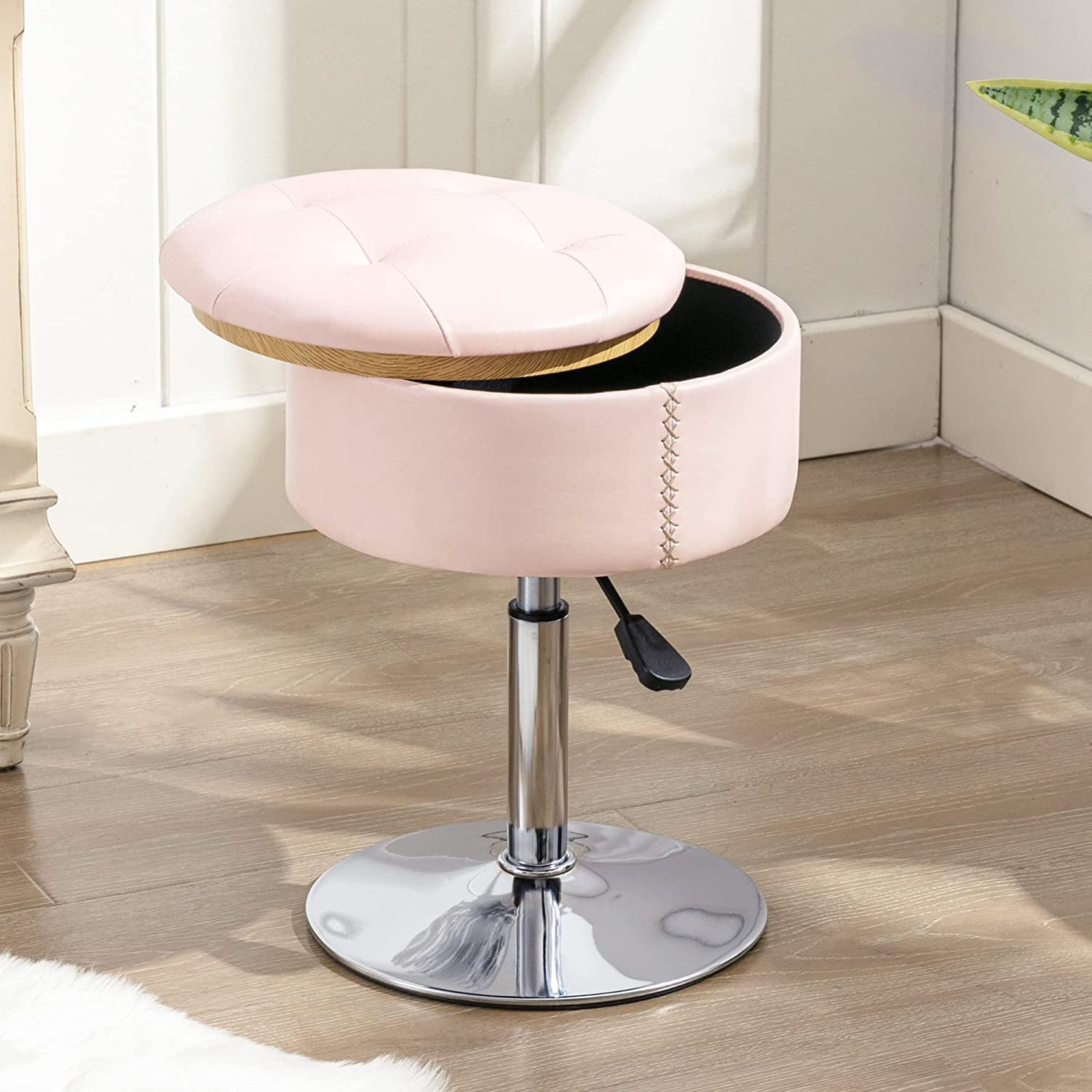 360°Swivel Vanity Stool Chair for Makeup Room, Height Adjustable Stool ...