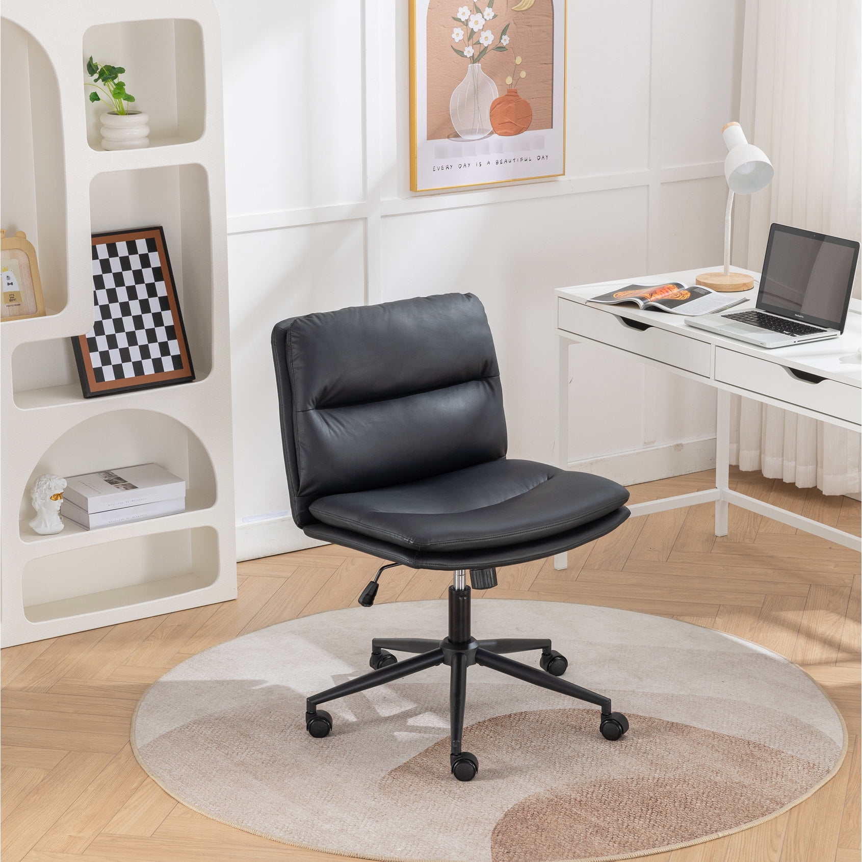 360° Swivel and Height - adjustable Chair / Perfect for Bedroom Vanity ...