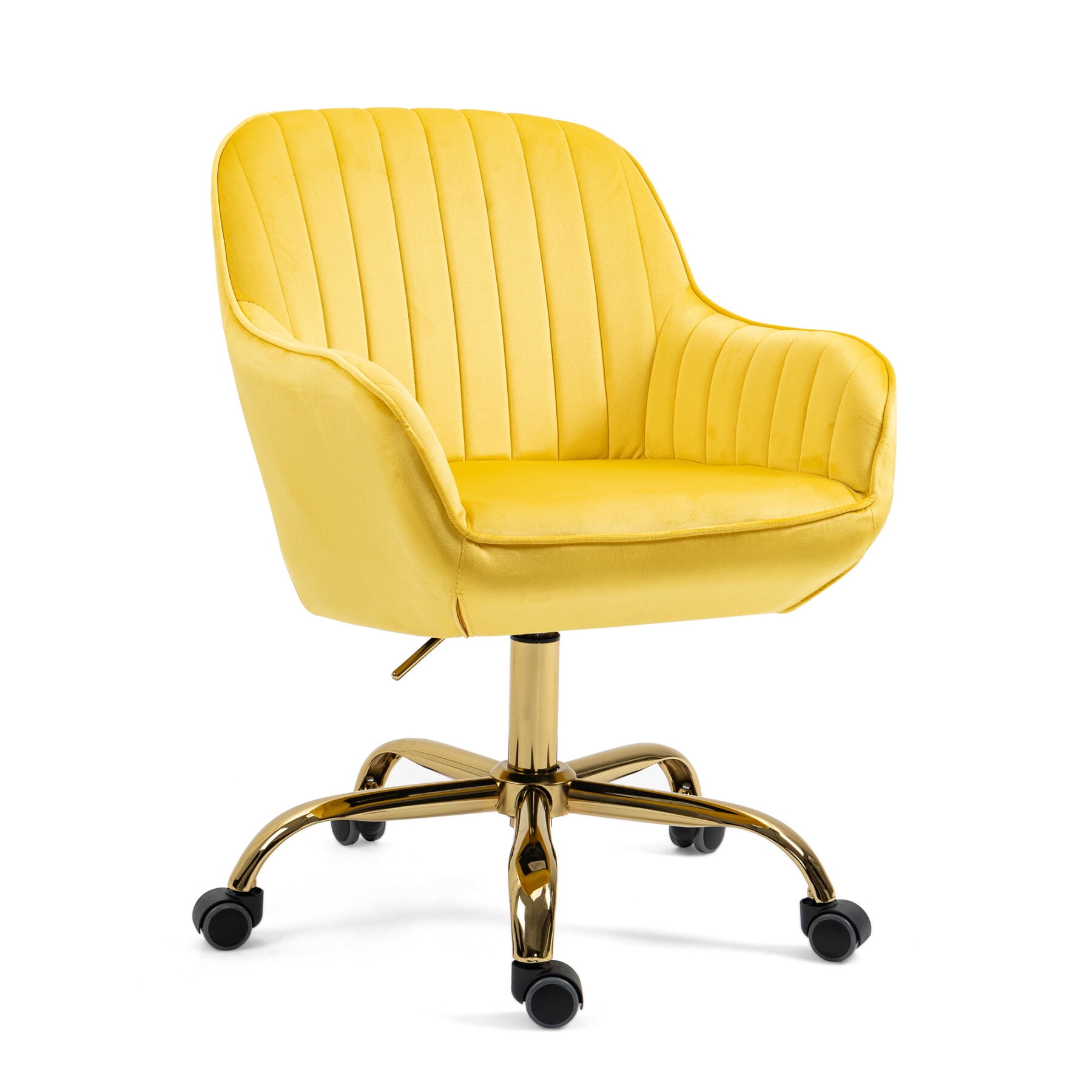 360° Velvet Swivel Chair with Adjustable Height, Executive Task Chair ...
