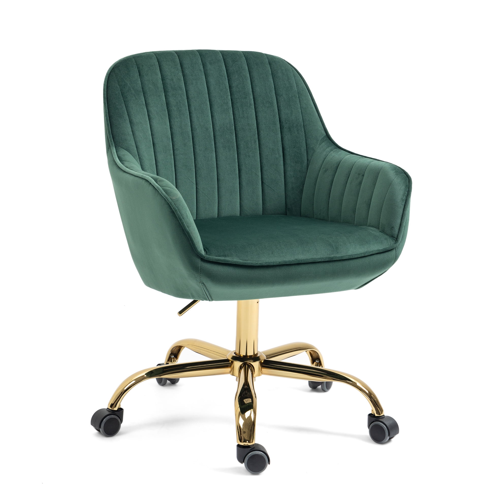 360° Velvet Swivel Chair with Adjustable Height, Executive Task Chair ...