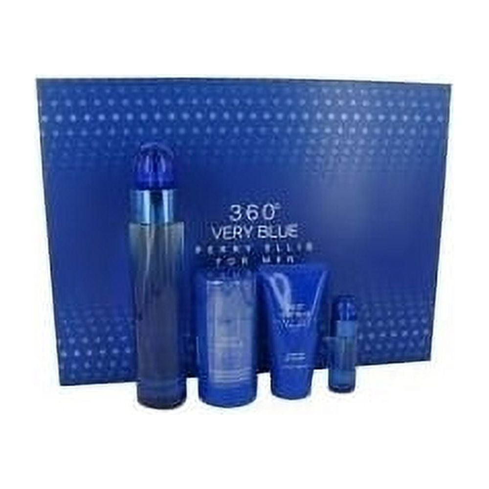 360 Very Blue by Perry Ellis for Men - 4 Pc Gift Set 3.4oz EDT Spray, 7 ...
