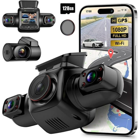 360 View 4 Dash Cam Front and Rear Inside Left Right, Dash Camera for ...