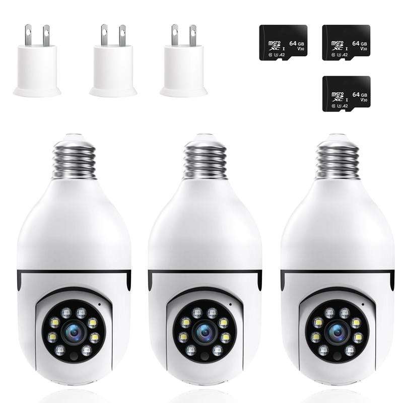 360 ° Wireless Security Camera with Infrared Night Vision, 2.4GHz WiFi ...