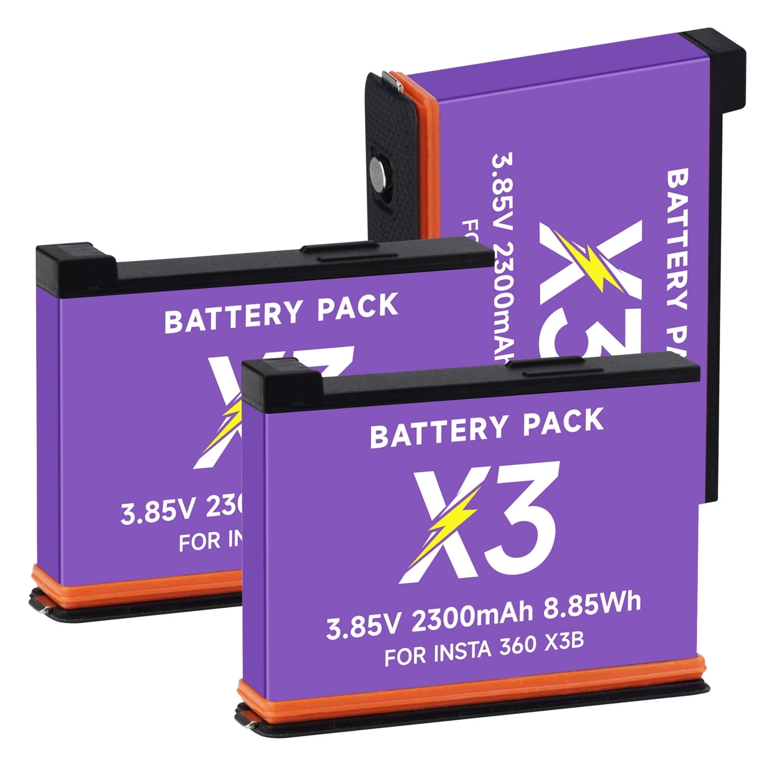 360 X3 Batteries(3 Packs) for Insta360 X3 Camera-2300mAh - Walmart.com