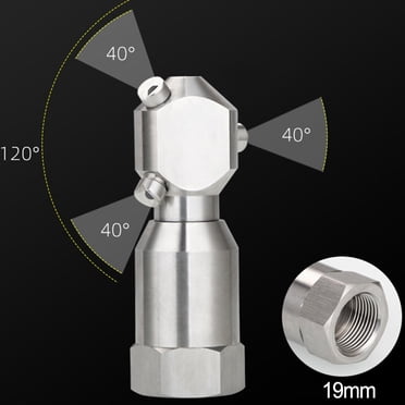Miumaeov 1/2" Rotating Spraying Tank Jet Nozzle Stainless Steel 360 ...