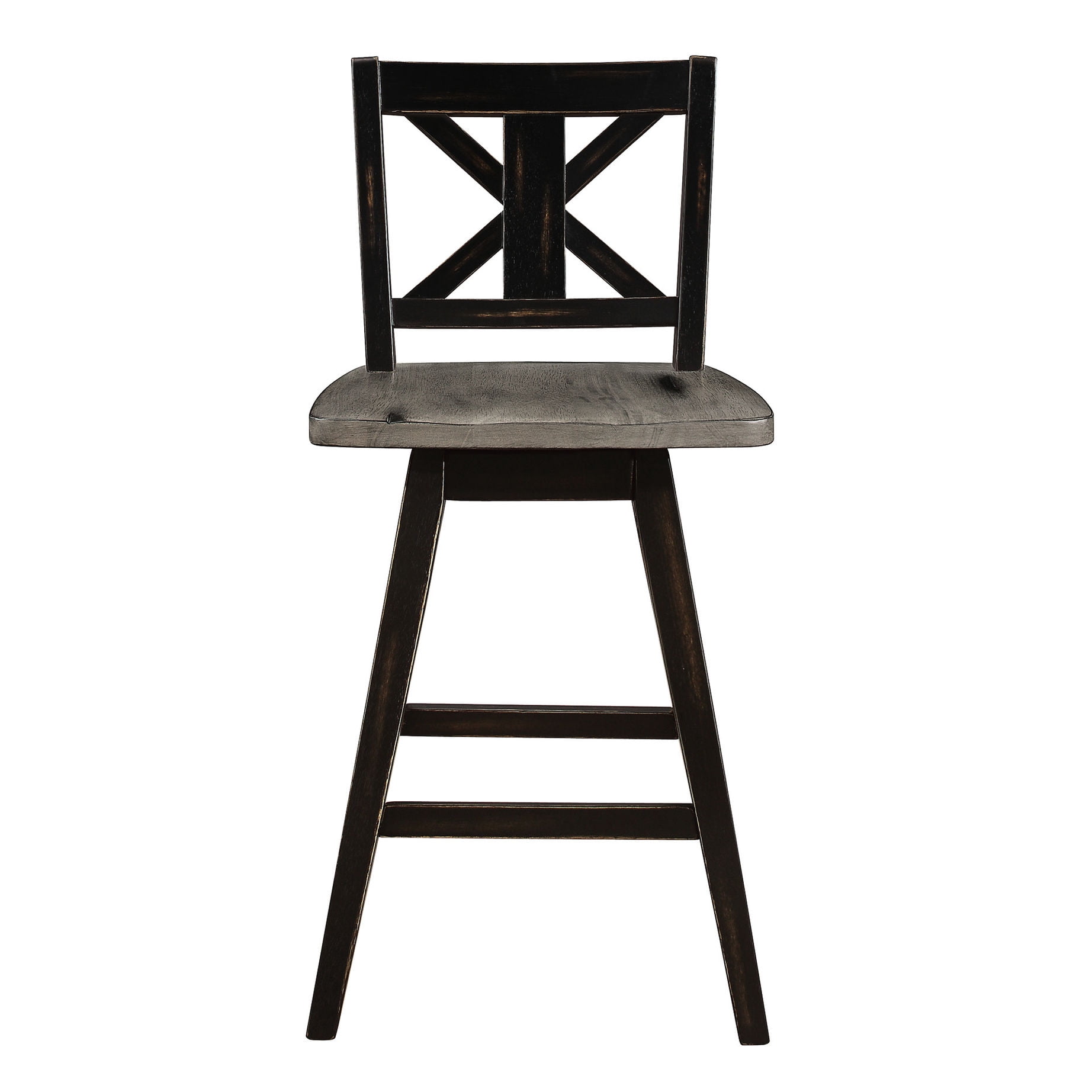360-degree Swivel Black Counter Height Chair Set | Rustic Design for ...