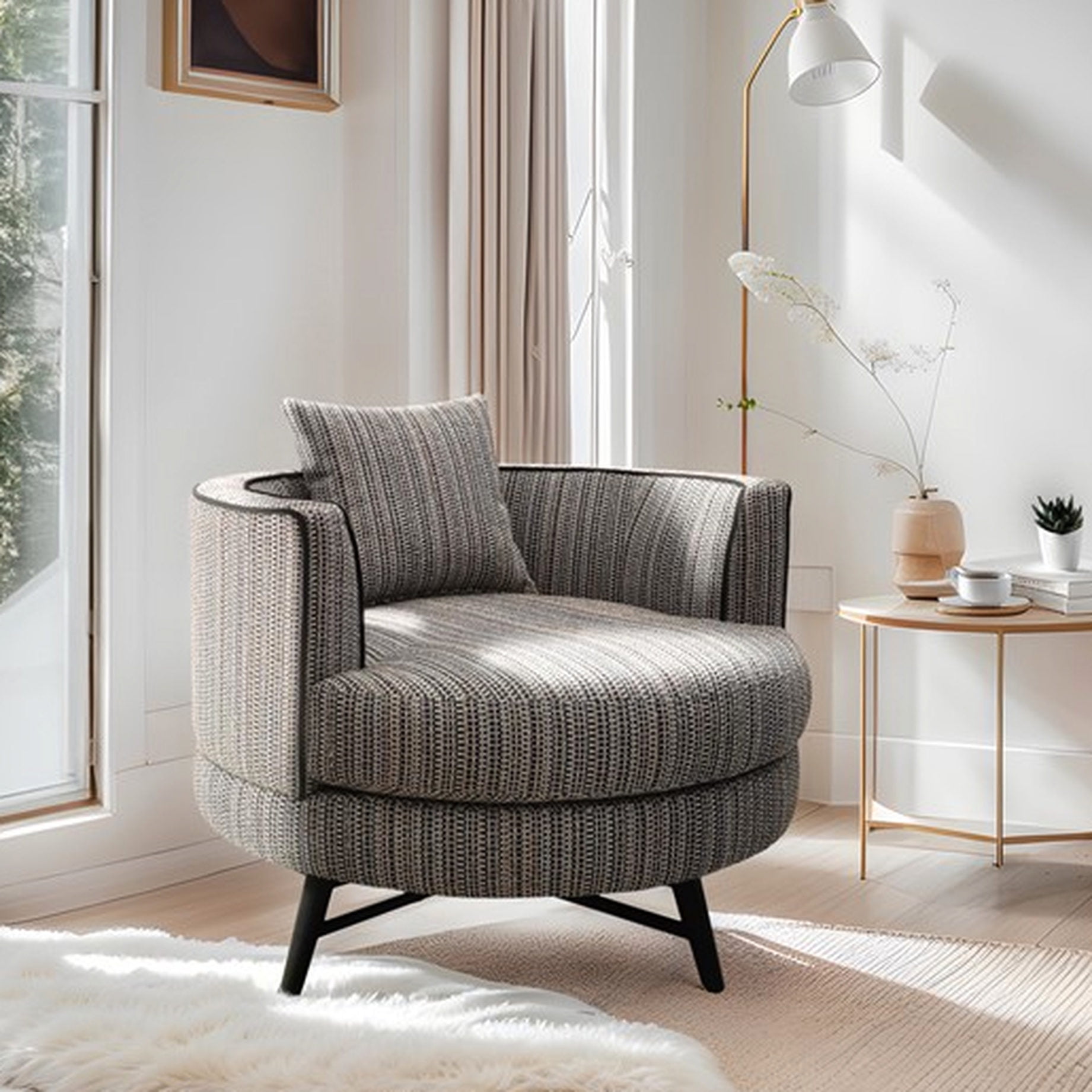 360-degree rotation ability / Home entertainment room / Soft foam seat ...