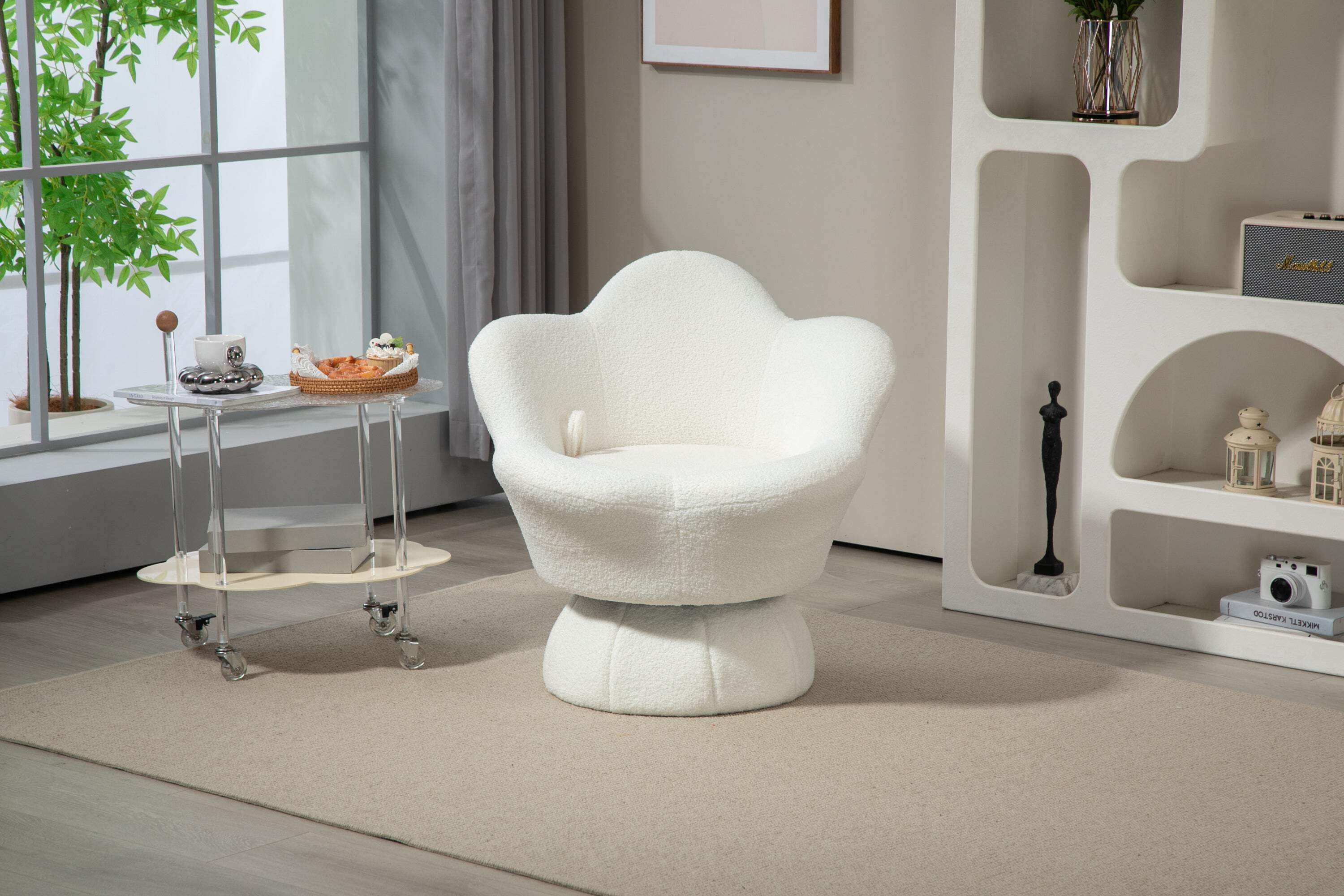The 360-degree spinning armchair is designed for your leisure and ...