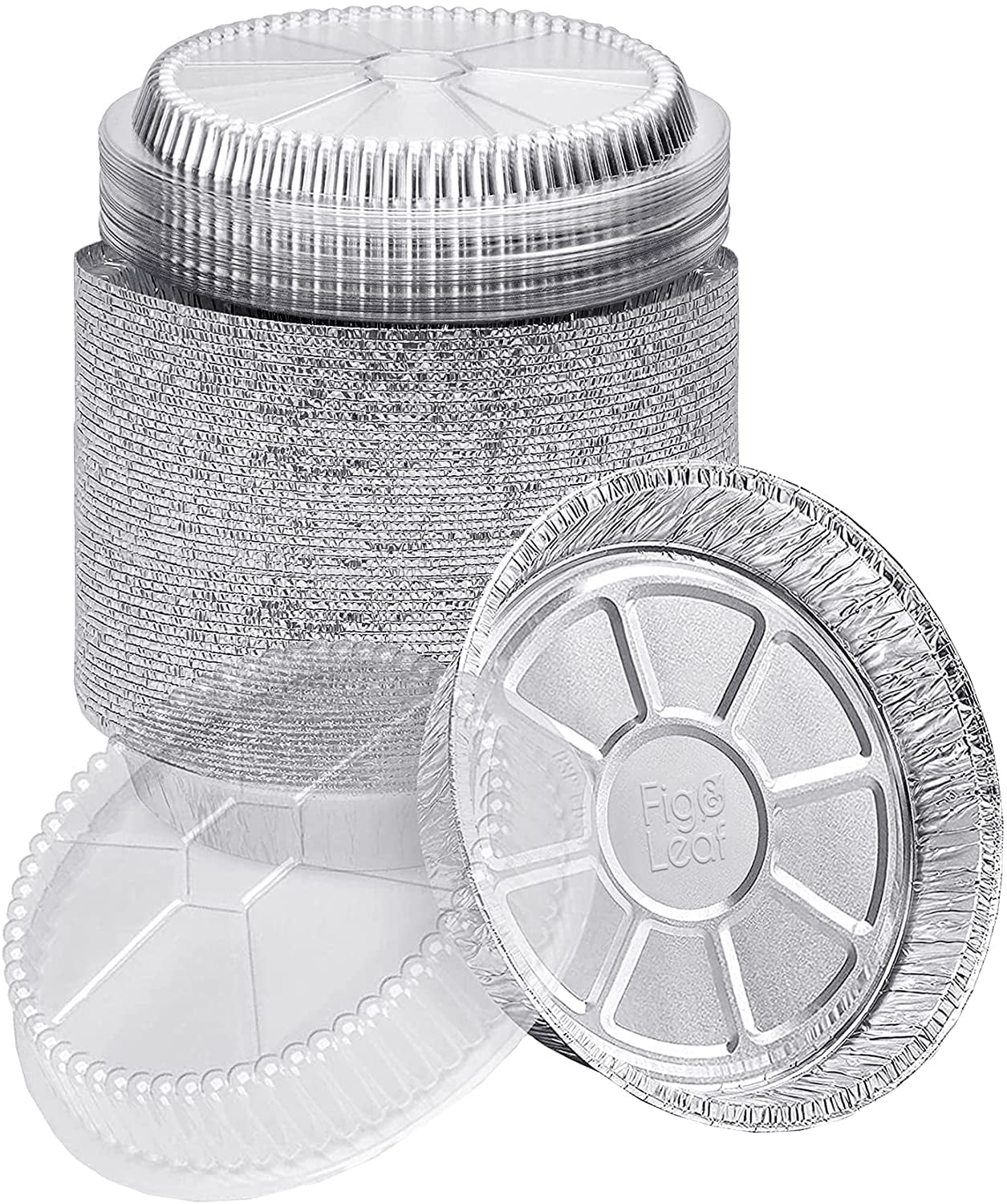 (360 pack) premium 6-inch round foil pans with plastic dome lids l ...
