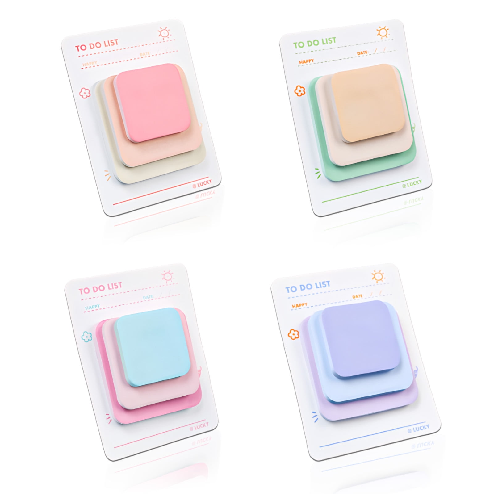 360 pcs Coloured Sticky Notes, Pastel Sticky Notes Tabs, Self-Stick ...