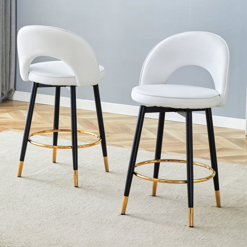 360 ° rotating bar chair. Modern PU comfortable cushioned bar chair ...