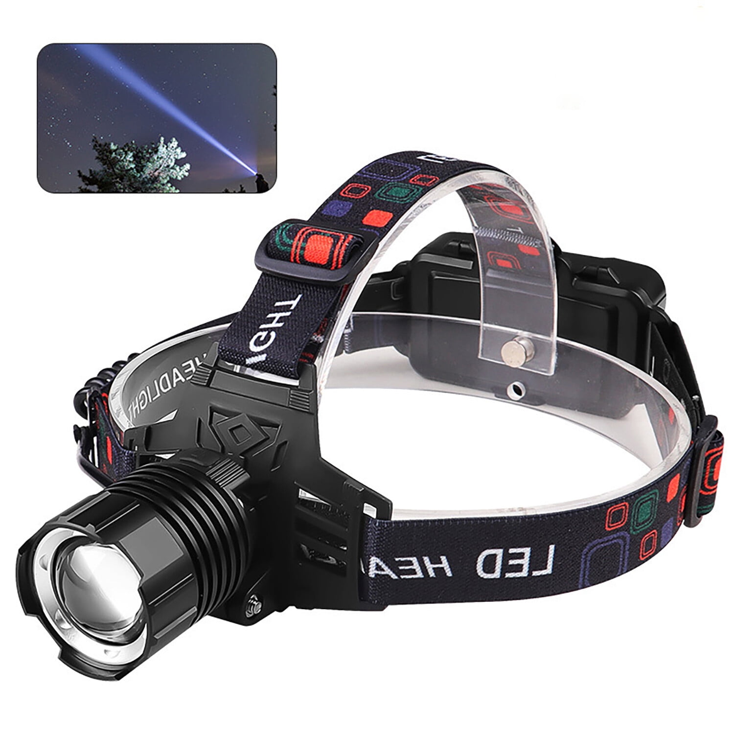 360° rotation Head Torch,charging Outdoor super bright headlight,for ...