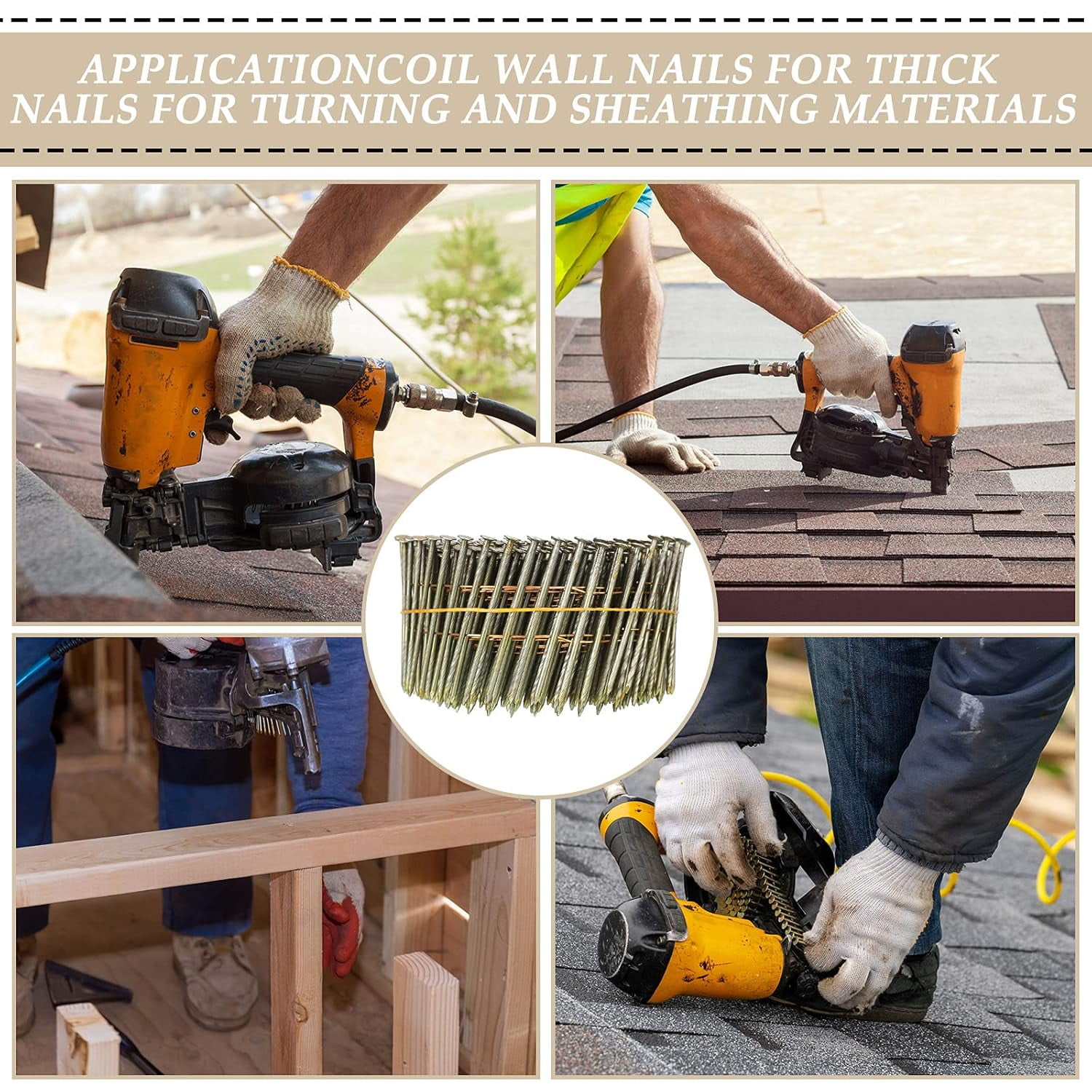 3600 Count Siding Nails, 15-Degree Wire Collated Coil Siding Nails ...