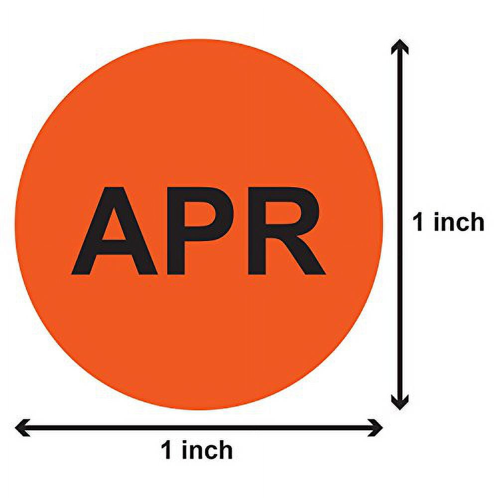 3600 Labels - 12 Months of The Year Labels - Color Coding Dot, Round ...
