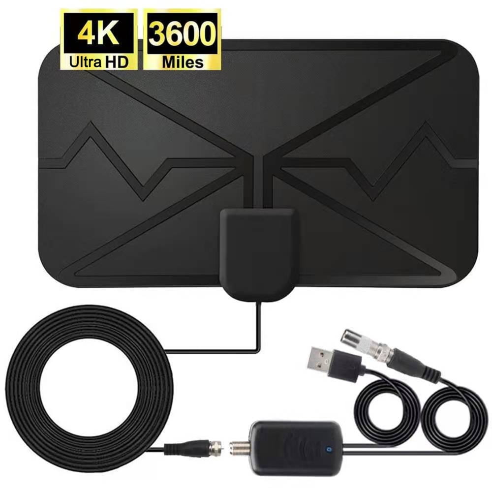 3600 Miles 4K Indoor TV Antenna with HD TV Booster, USB, Long Range ...