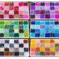 3600 Pieces 8mm Round Glass Beads Kit, 144 Colors in 6 Organized Boxes ...
