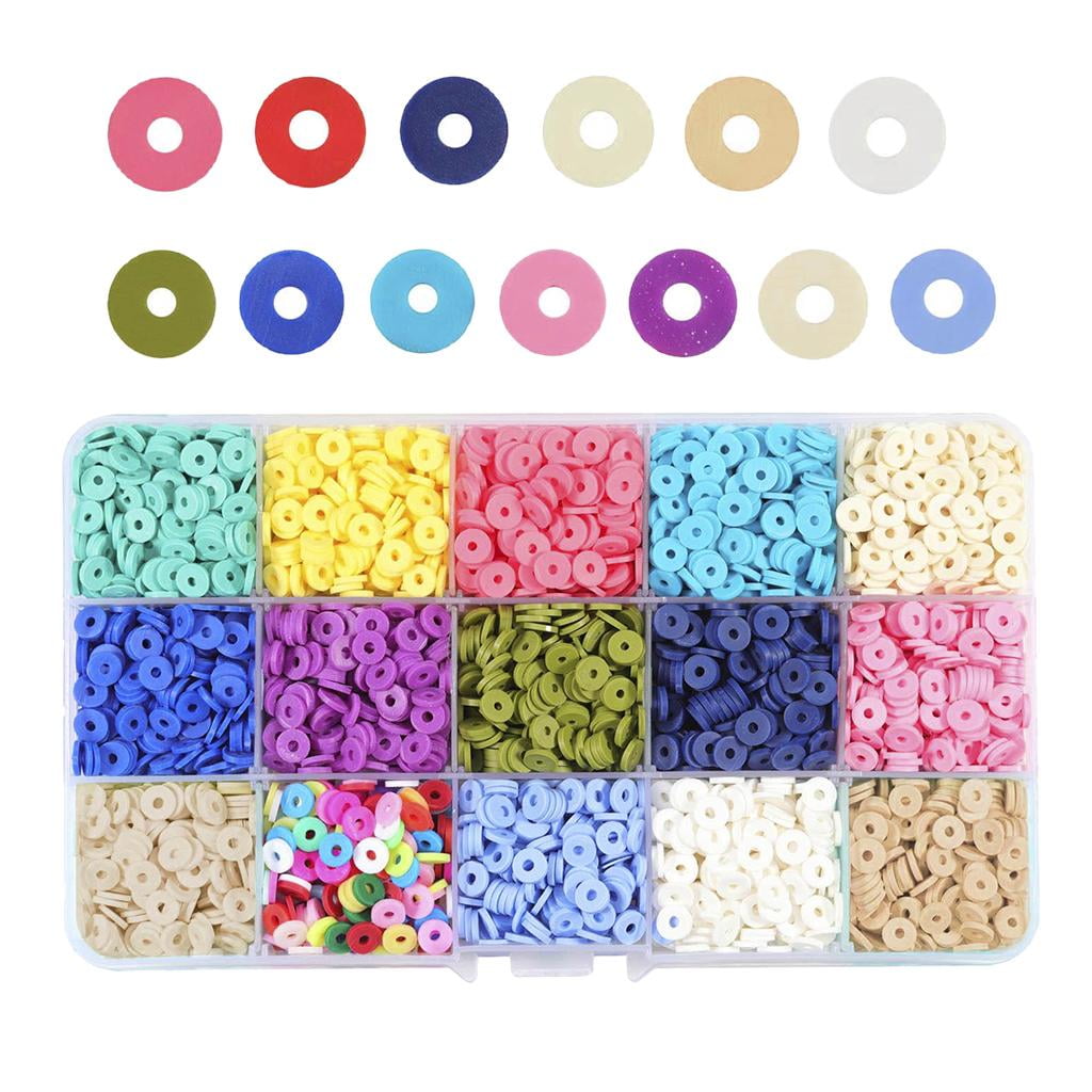 36000 Pcs 15 Colors 4mm 6mm Chip Disc Beads Fl Round Handmade Polymer ...