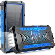 DuraHub - Solar Power USB Battery Bank with QI Wireless, True 20000mAh ...