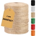 3600Feet Natural Jute Twine String, Bulk Hemp Jute Rope Cord Twine for ...