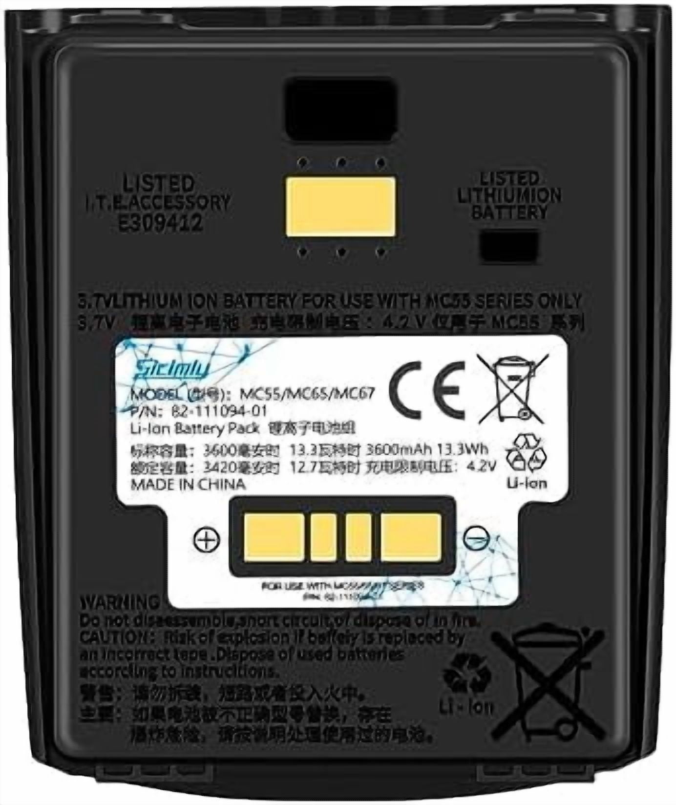 3600mAh MC55 [Upgrades] Replacement Battery for Zebra Symbol MC55a ...