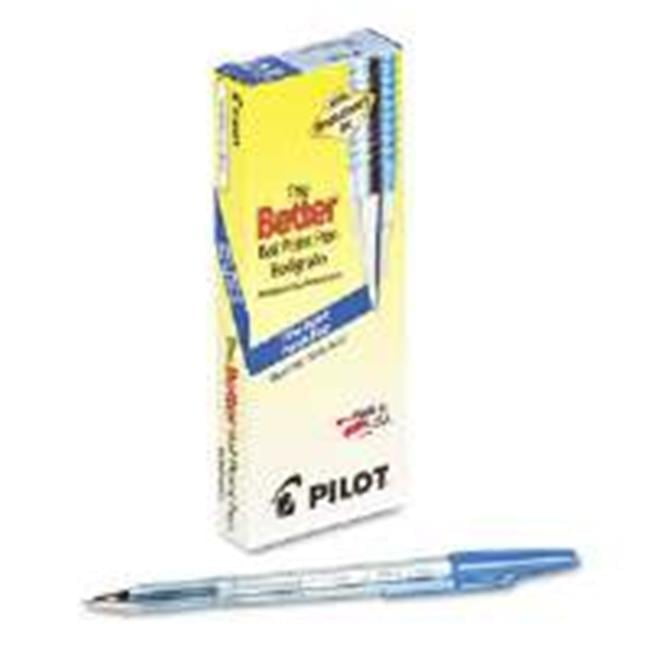 36011 Better Ballpoint Stick Pen Blue Ink- Fine- Dozen - Walmart.com