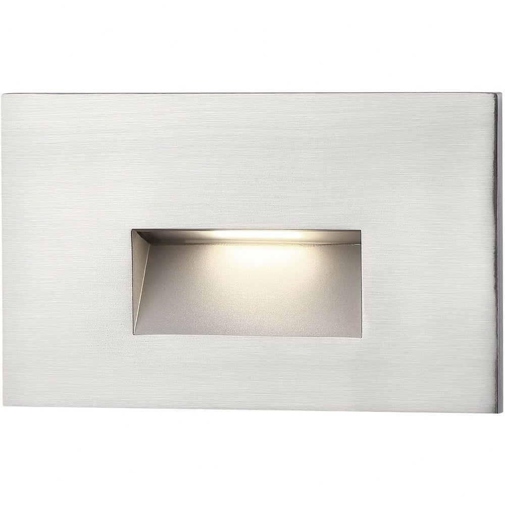5.22 Inch 2W 1 Led Horizontal Recessed Trim Step Light-Brushed Nickel ...