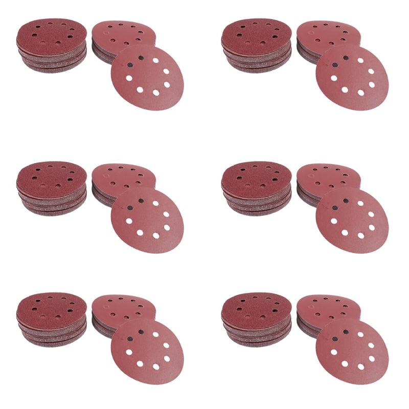360PCS 5 Inch Sanding Discs Sandpaper Assorted 60 80 120 180 240 320 ...