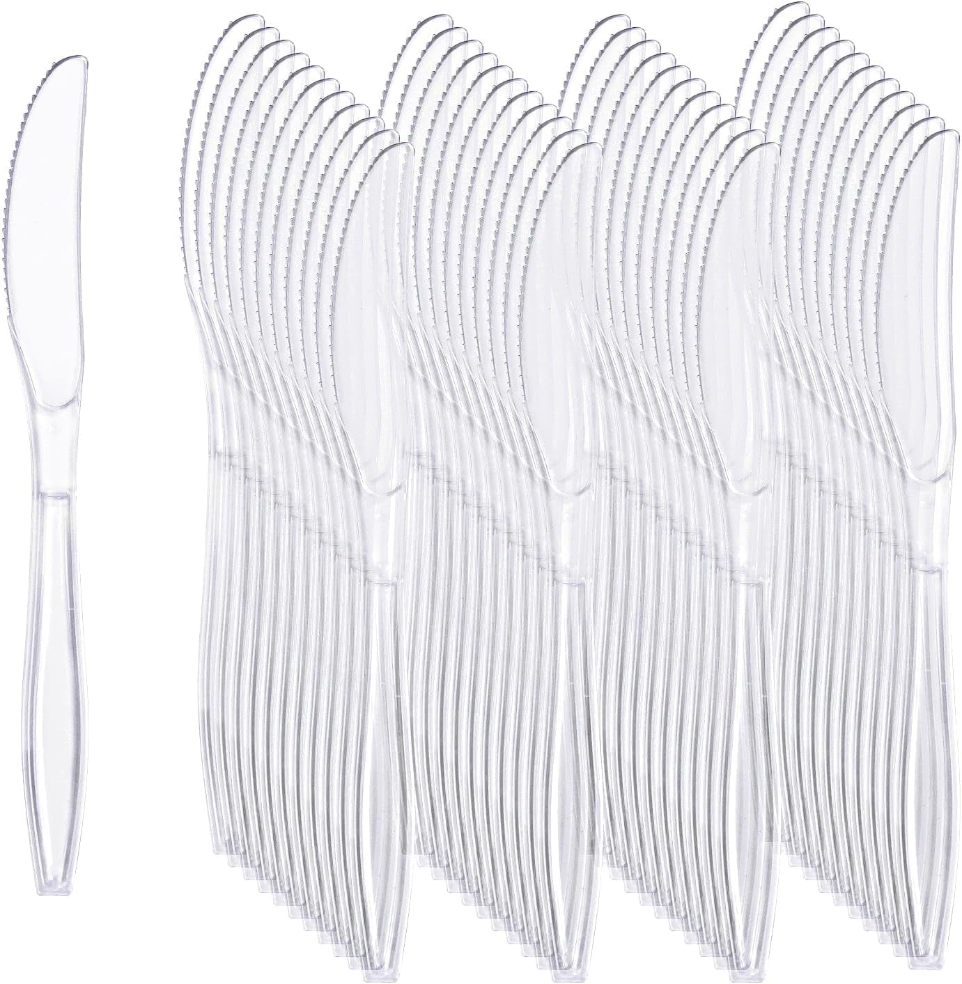 360PCS Clear Plastic Knives Single-Use - Heavy DutyBPA-Free - Heat ...