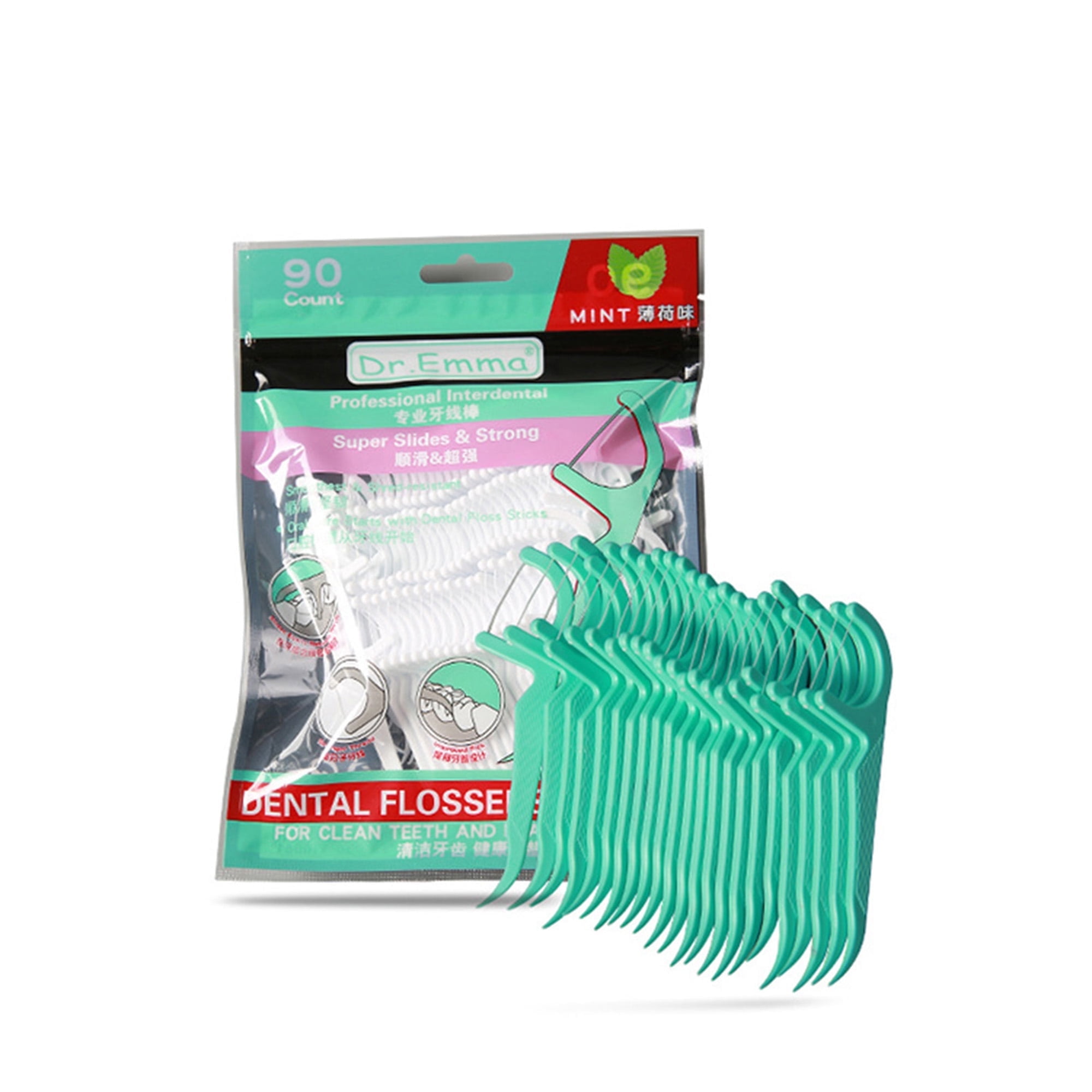 360PCS Twin-Line Dental Floss Picks Advanced Whitening and Dual Action ...