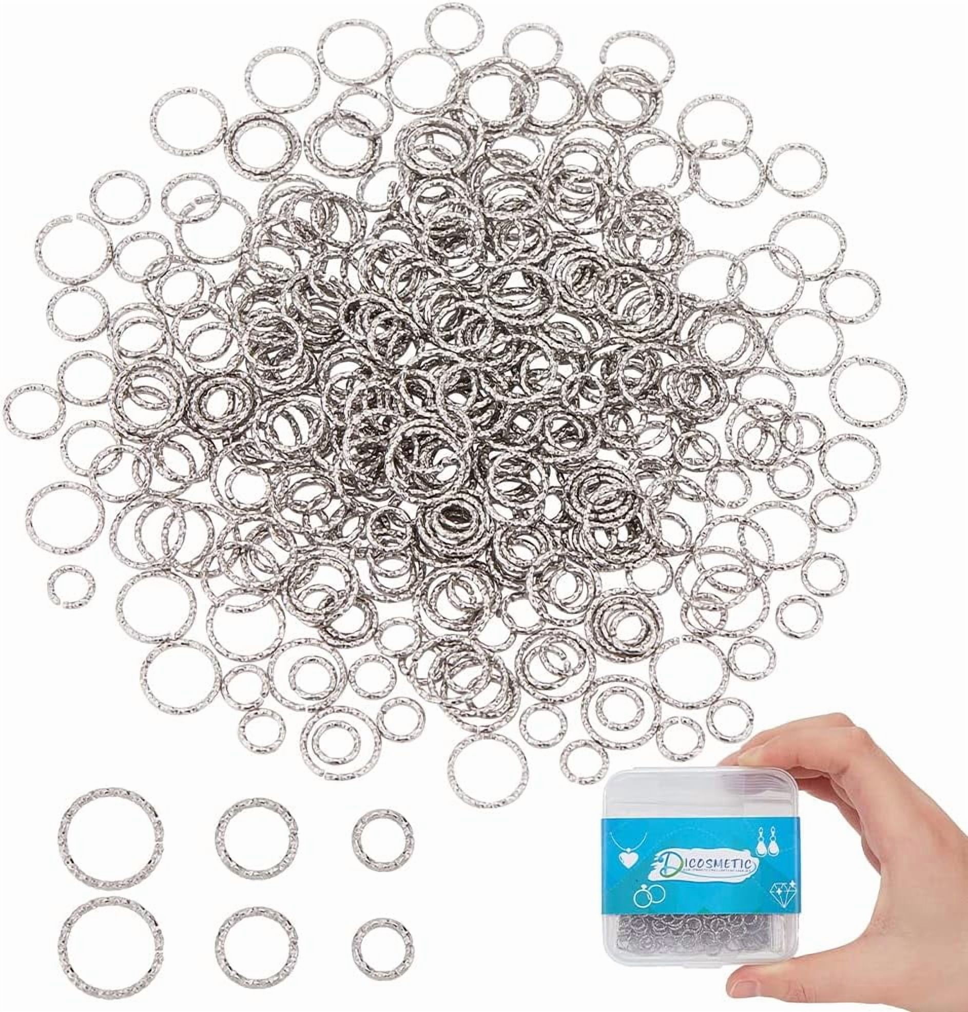 360Pcs 3 Styles Twisted Open Jump Rings Stainless Steel O Rings ...