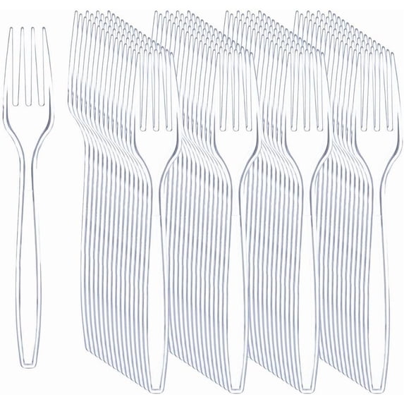360Pcs Clear Plastic Forks -Disposable Plastic Forks BPA-Free, 6.7-inch ...