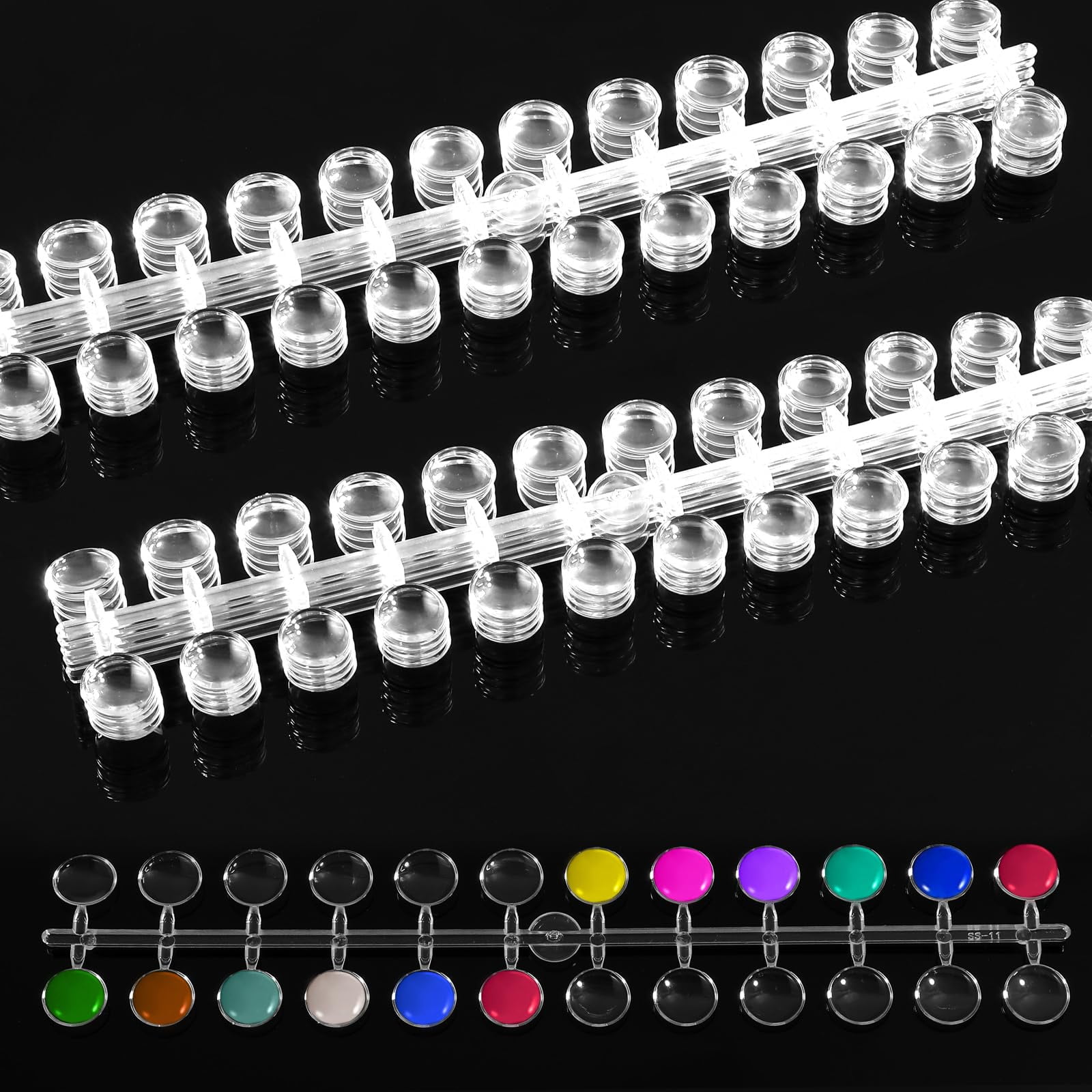 360Pcs False Nail Display Tips Nail Polish Swatch Dots Round ...