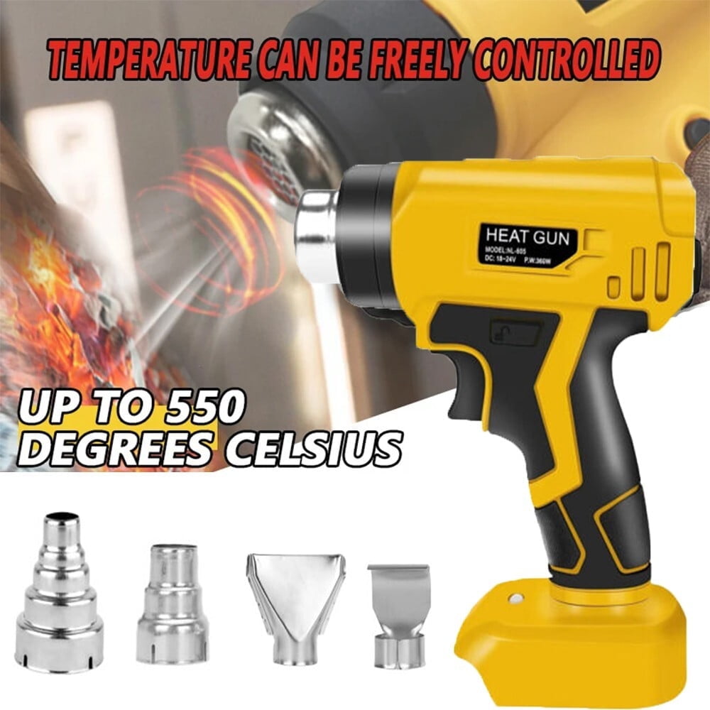 360W Cordless Heat Gun Compatible with DeWalt 20V Max Battery ...