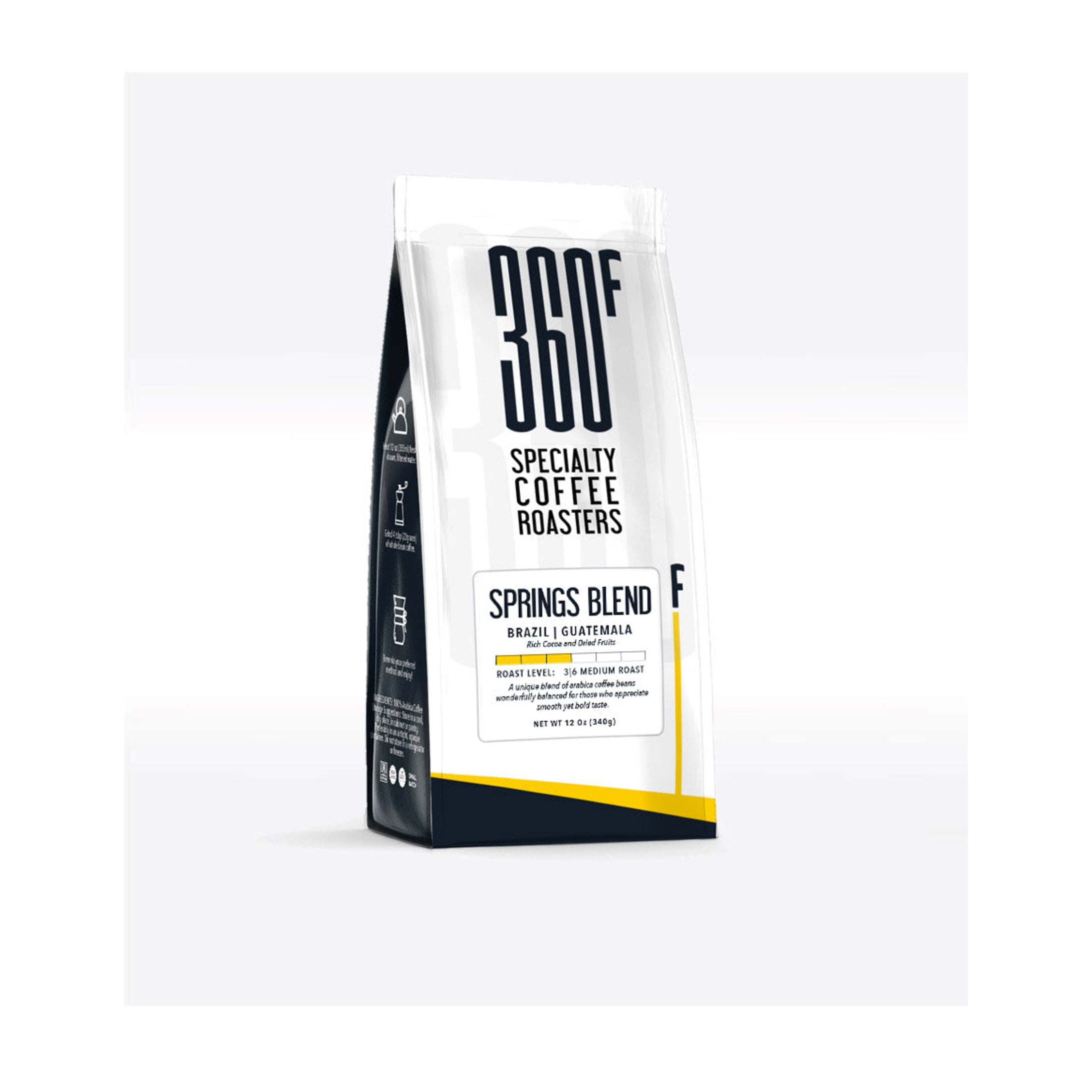 360f Coffee Roasters Springs Blend Brazil Guatemala 12 Oz - Whole Bean ...