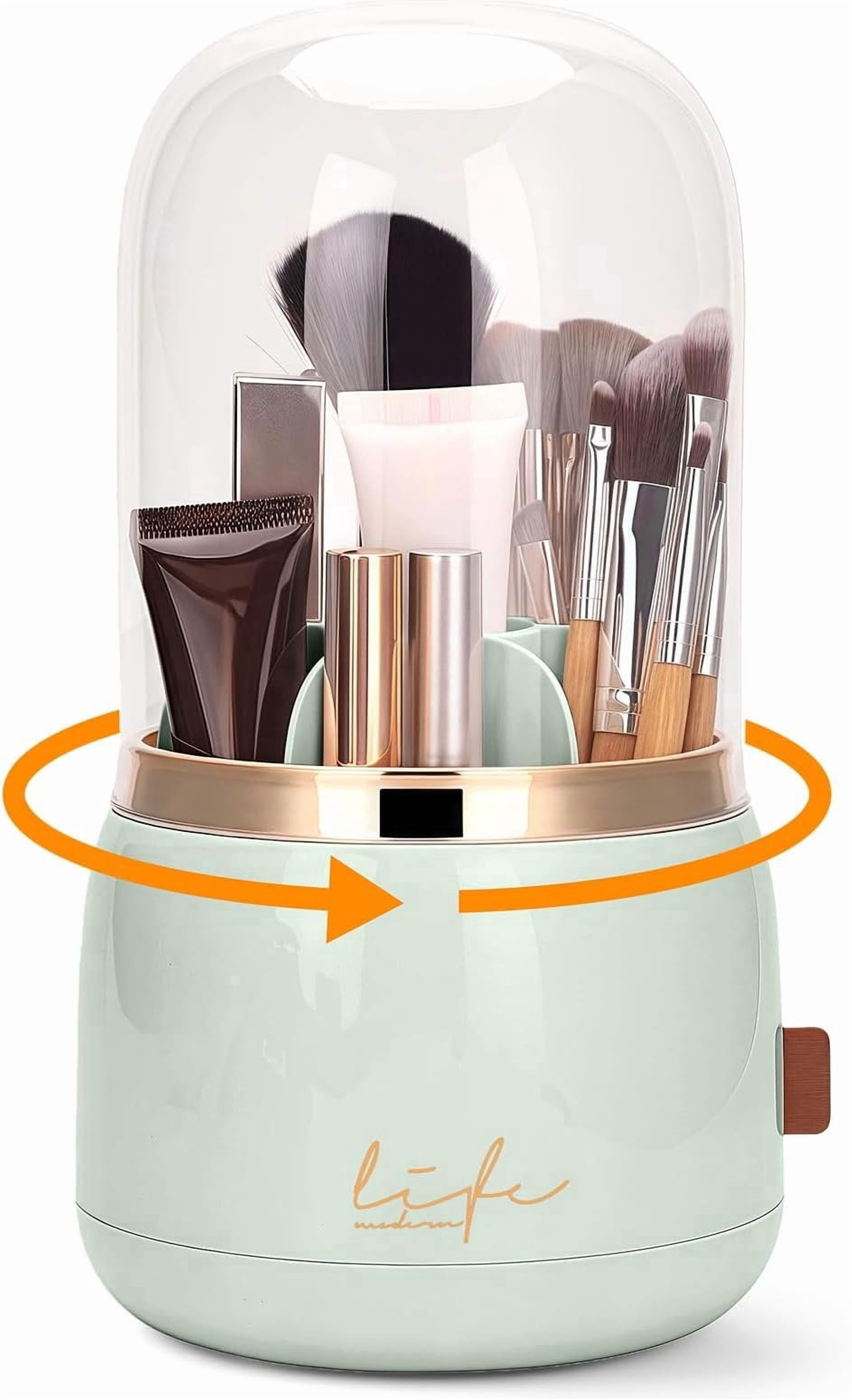 360o Rotating Holder with Cover, Organizer, 7-Slot Bathroom Countertop ...