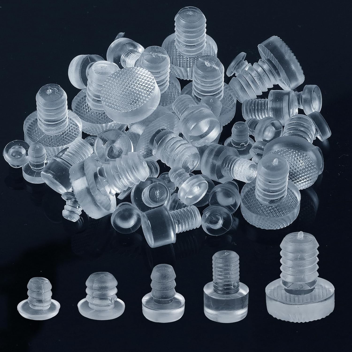 360pcs Glass Table Top Bumpers Clear Rubber Grippers Soft Clear Anti ...
